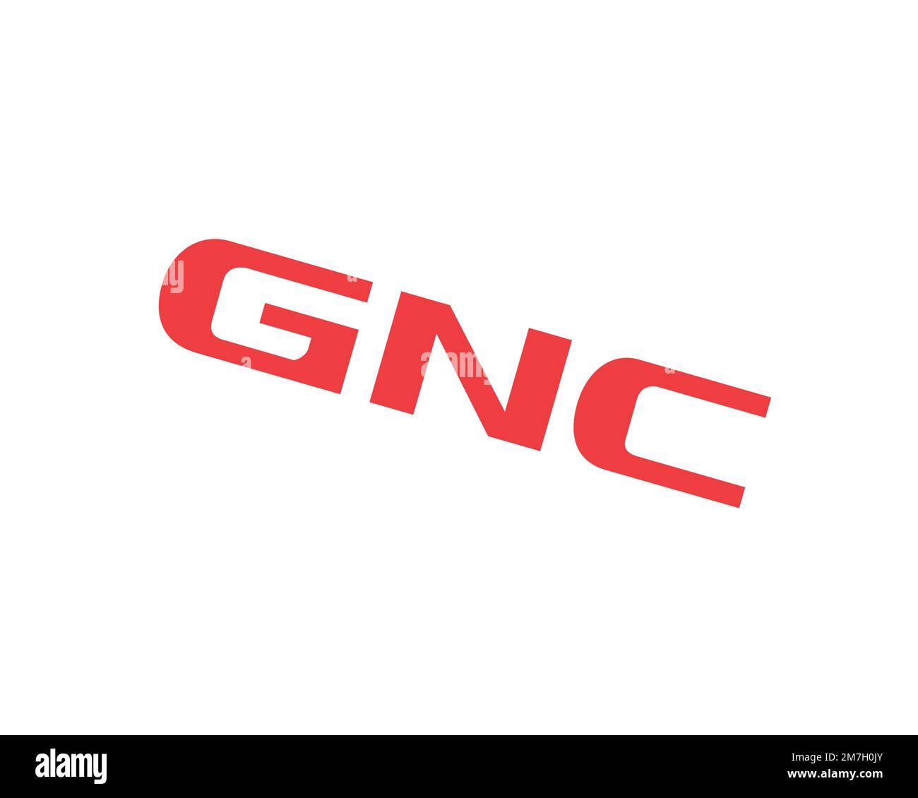 GNC store, rotated logo, white background B Stock Photo - Alamy