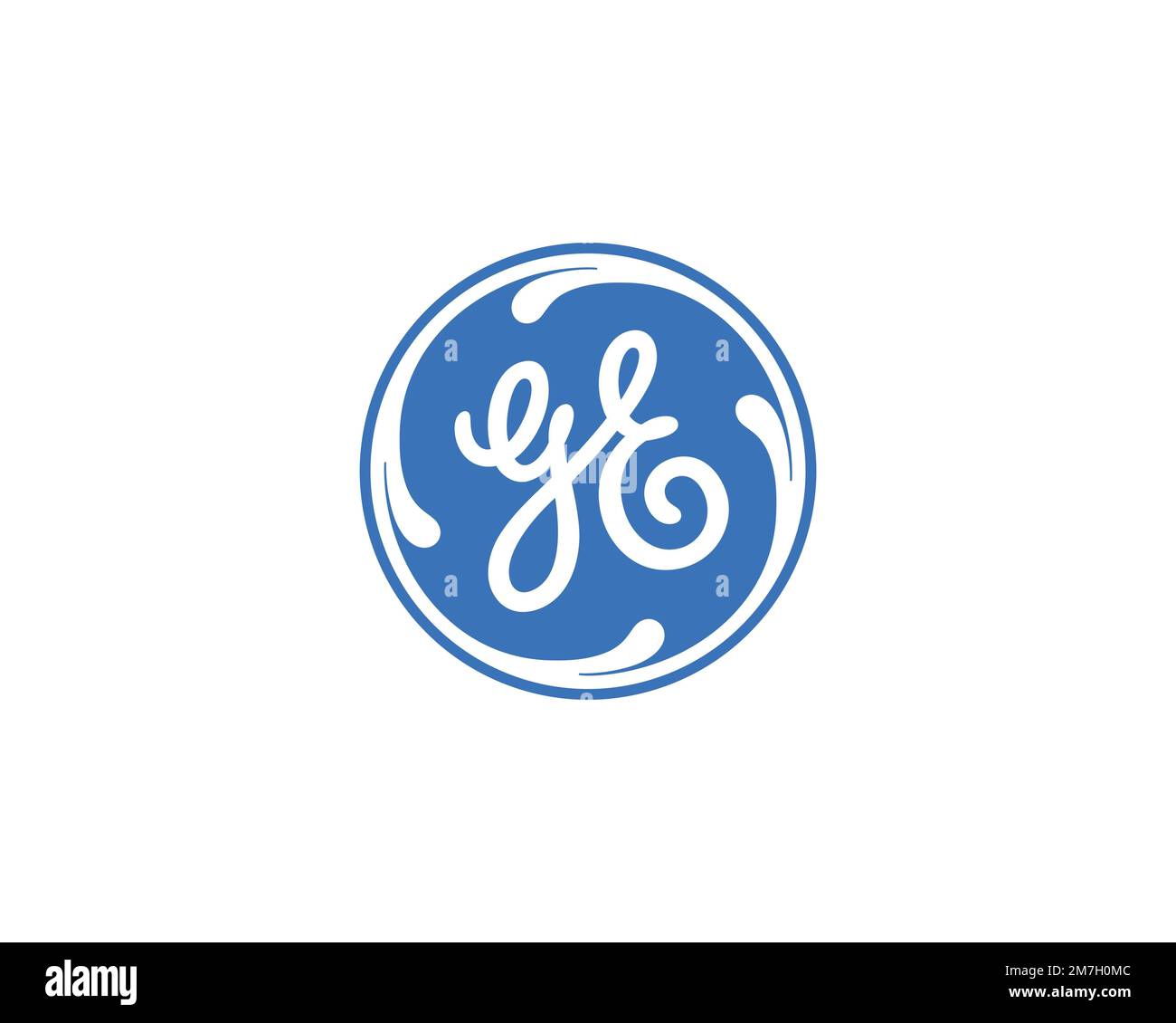 GE Technology Infrastructure, rotated logo, white background Stock ...
