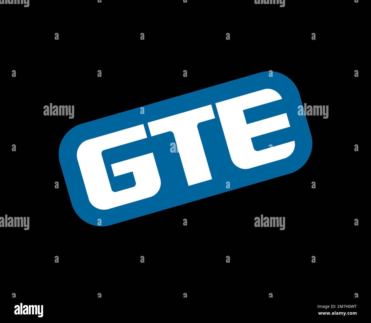 GTE, rotated logo, black background Stock Photo - Alamy