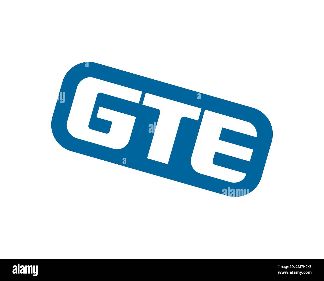 GTE, rotated logo, white background B Stock Photo - Alamy