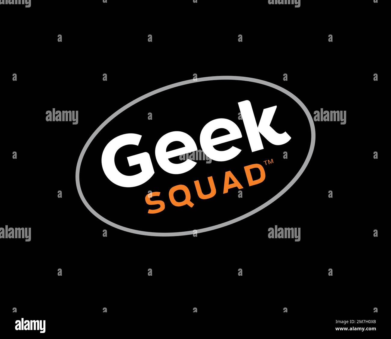 Geek Squad, Rotated Logo, Black Background Stock Photo - Alamy