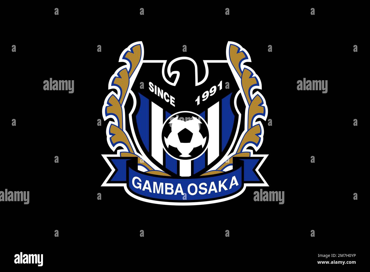 Gamba Osaka, Logo, Black background Stock Photo - Alamy