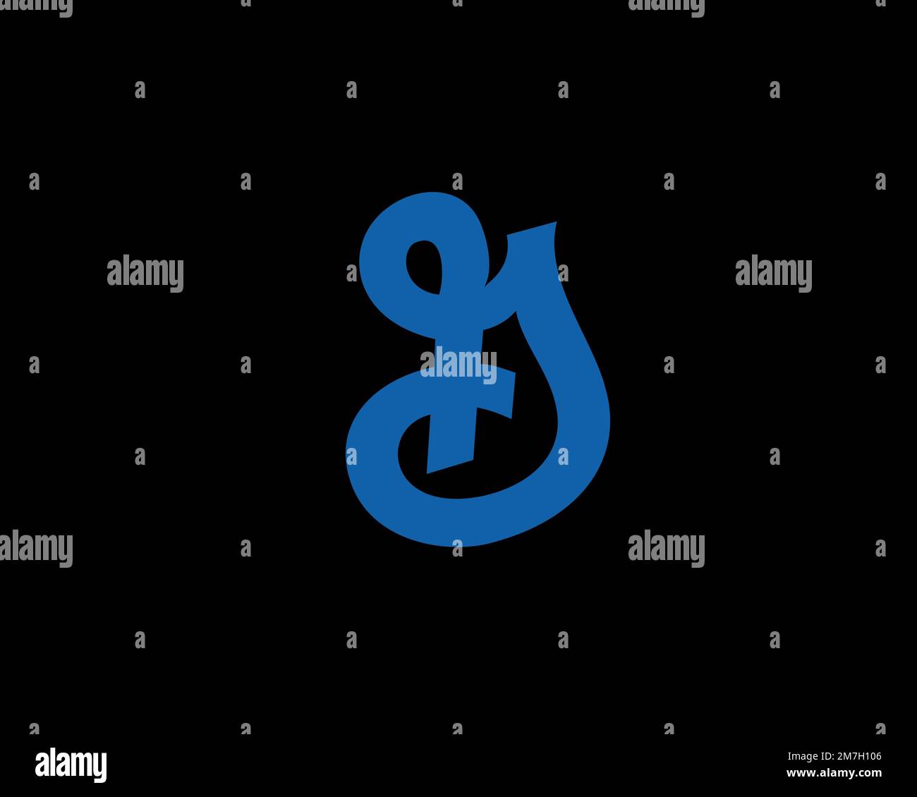 General Mills, rotated logo, black background Stock Photo - Alamy