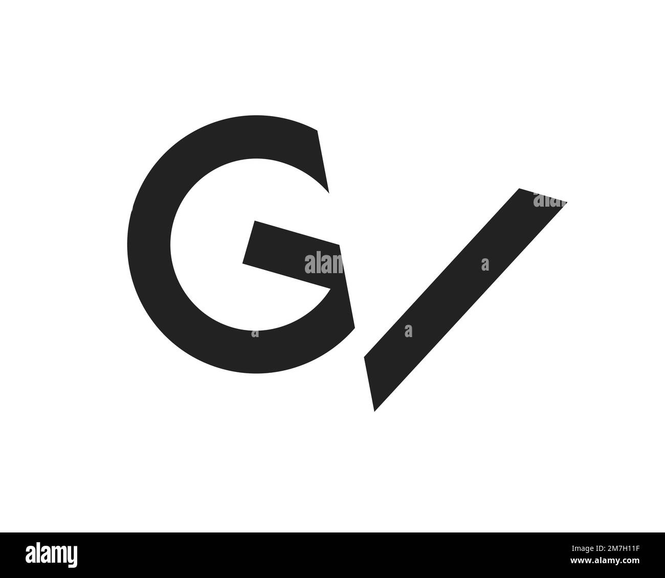 GV company, rotated logo, white background B Stock Photo - Alamy