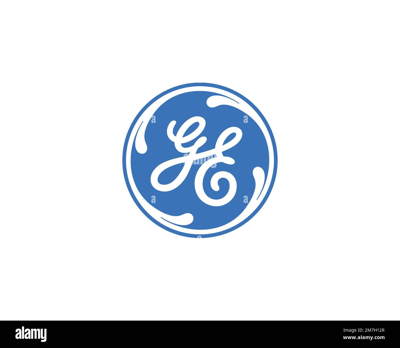 General Electric, rotated logo, white background B Stock Photo - Alamy