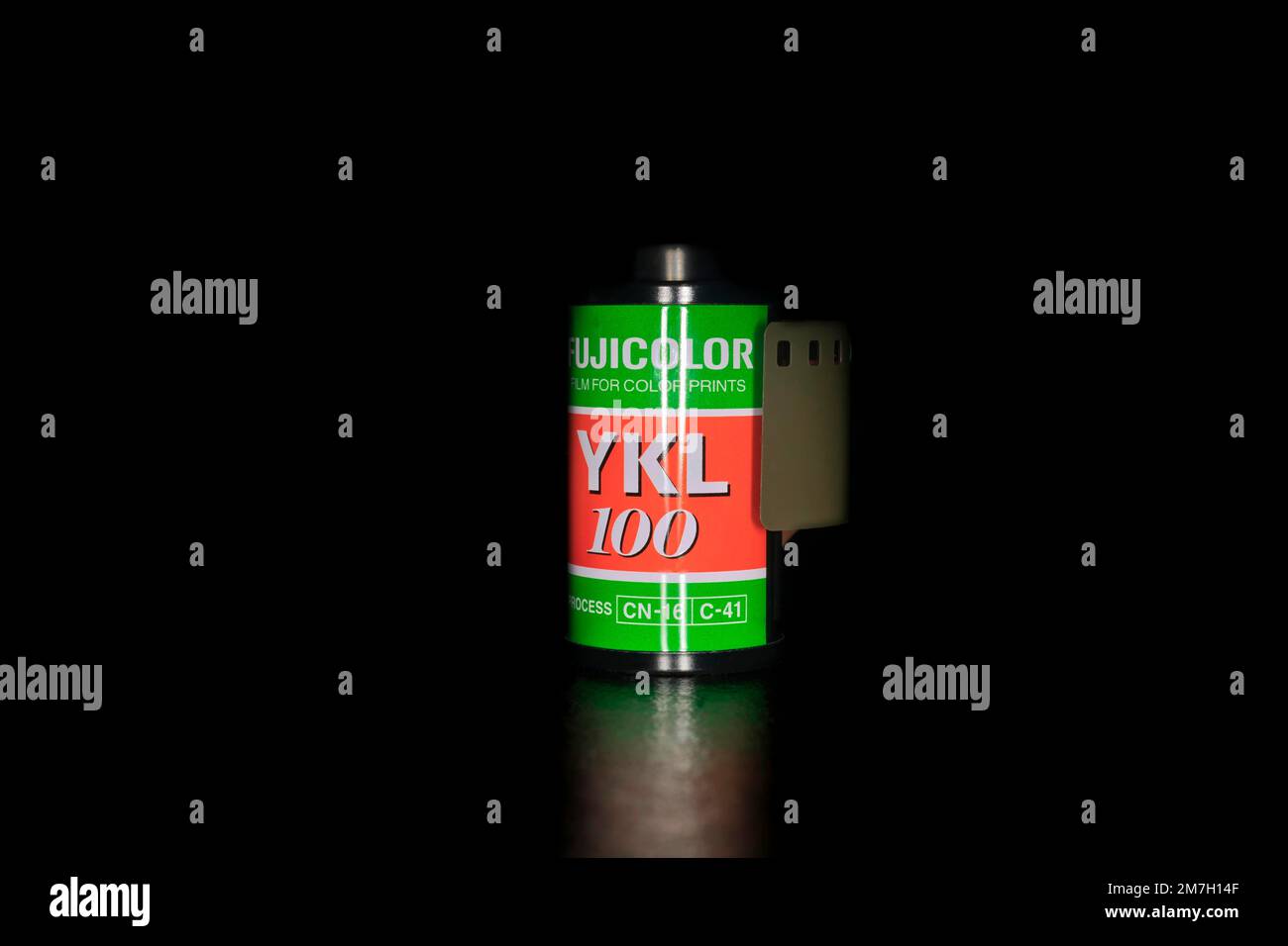 Fujicolor film cartridge, YKL 100, 24x36 mm, studio photography with ...