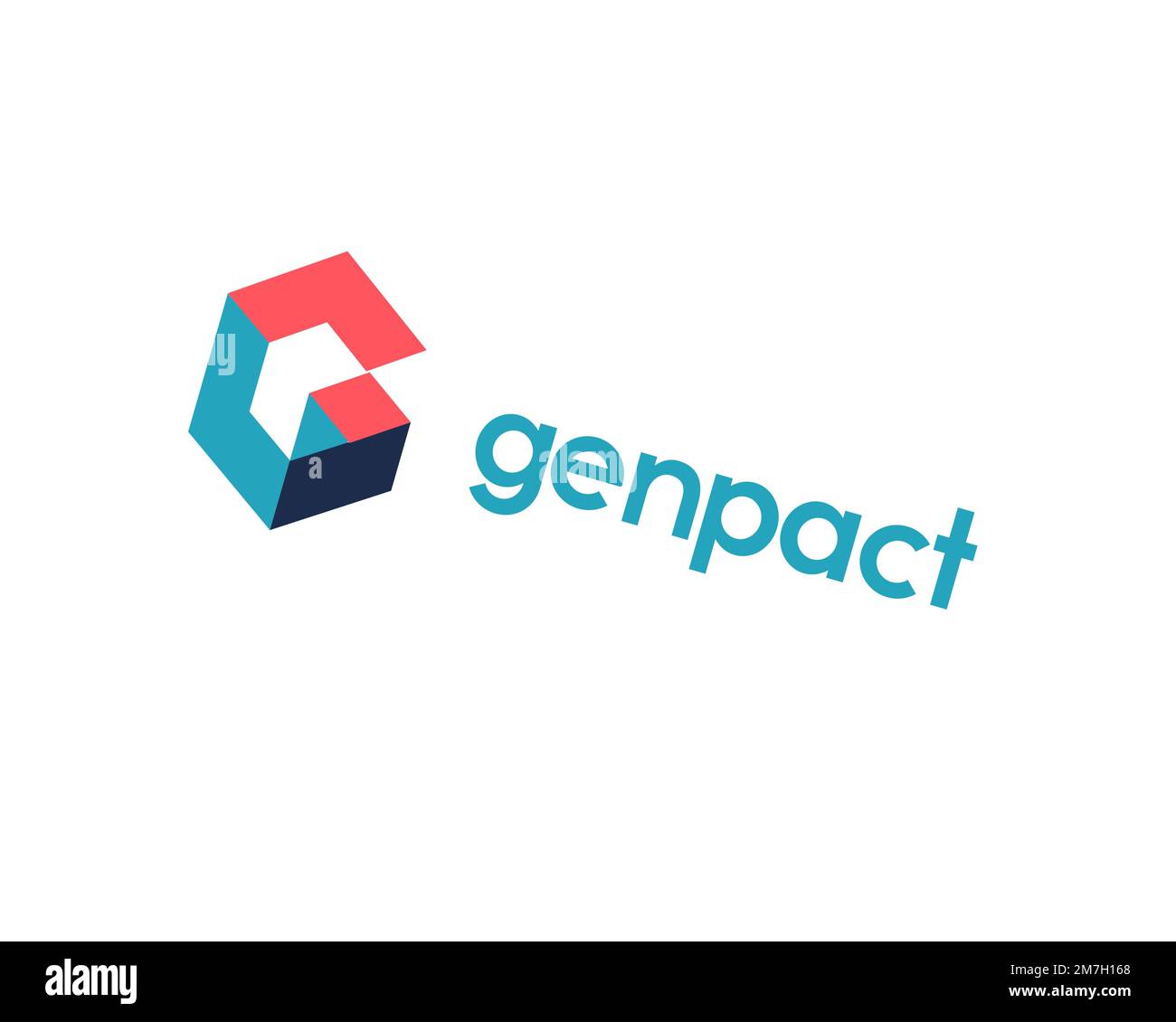Genpact, rotated logo, white background B Stock Photo - Alamy