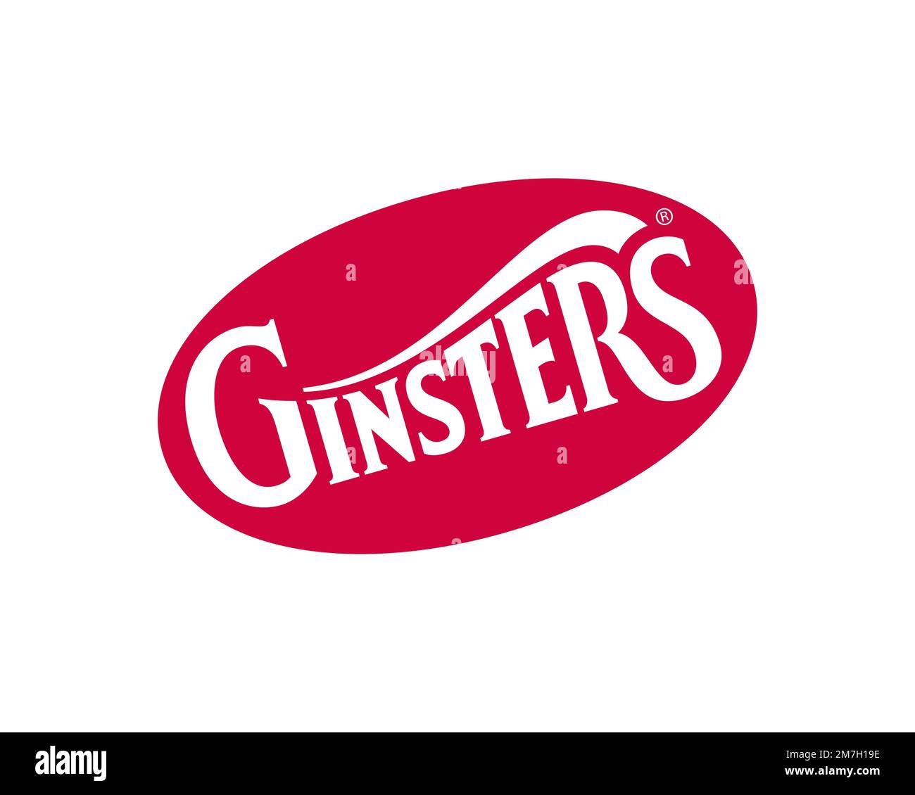 Ginsters, rotated logo, white background Stock Photo - Alamy