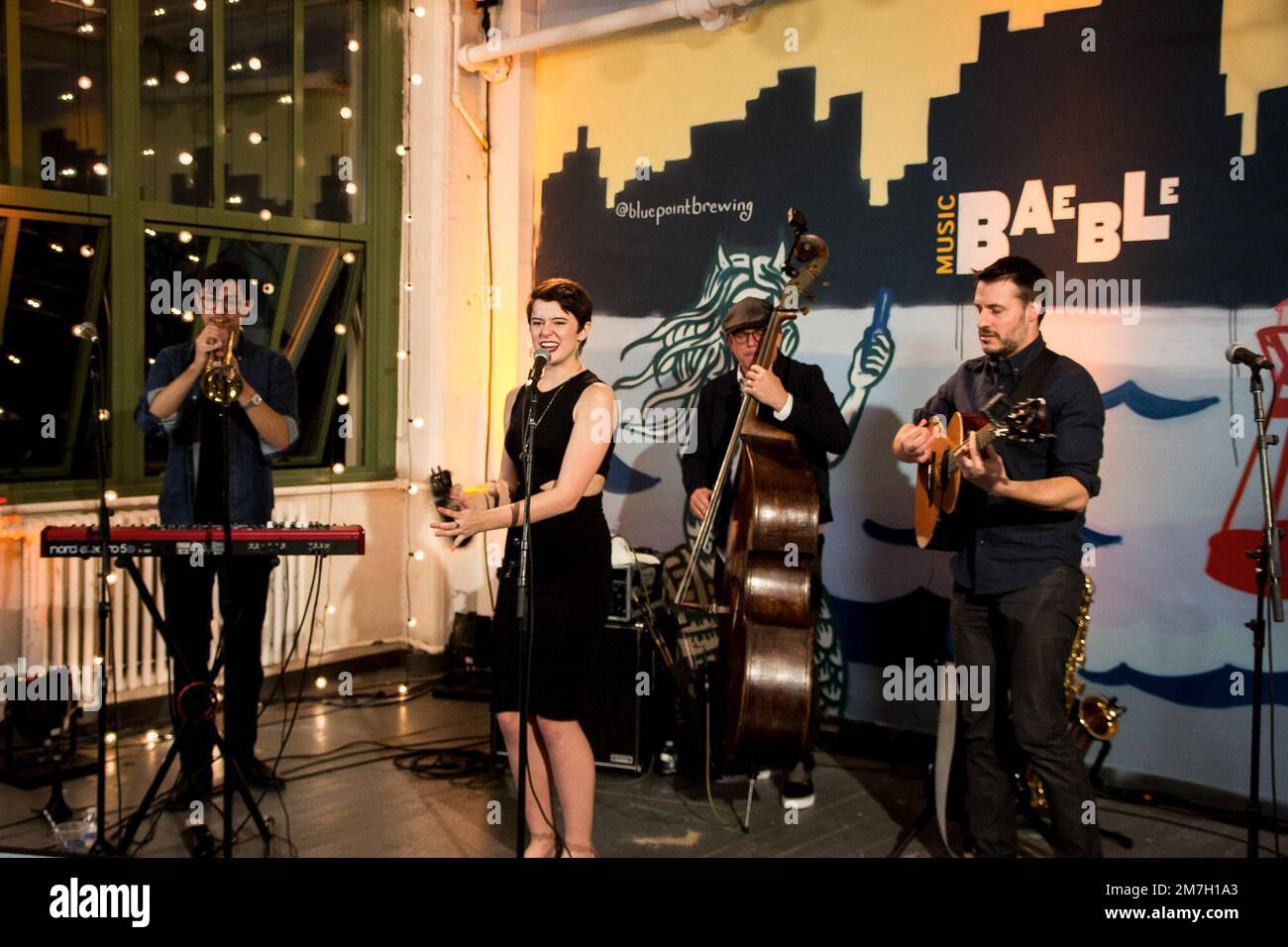 Hannah Gill and the Hours in concert in Brooklyn Stock Photo - Alamy