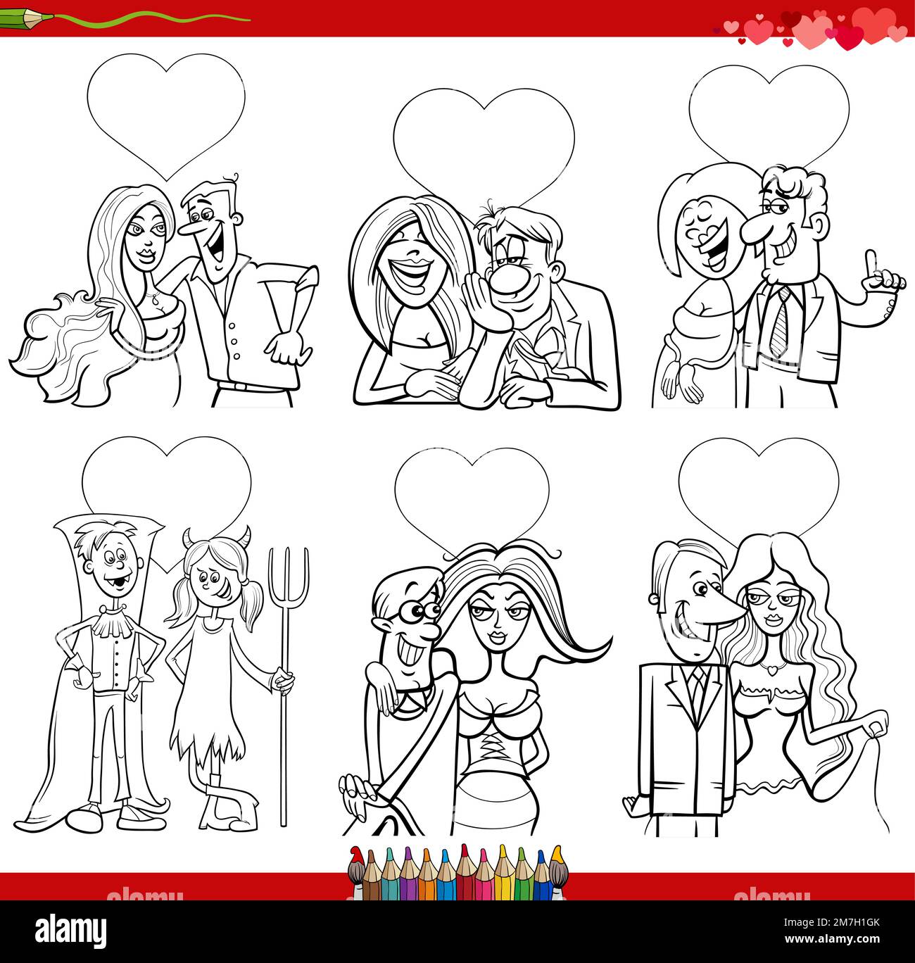 Love Cartoons Coloring Pages