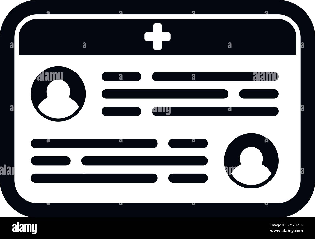 Electronic patient card icon simple vector. Doctor record. Tablet ...