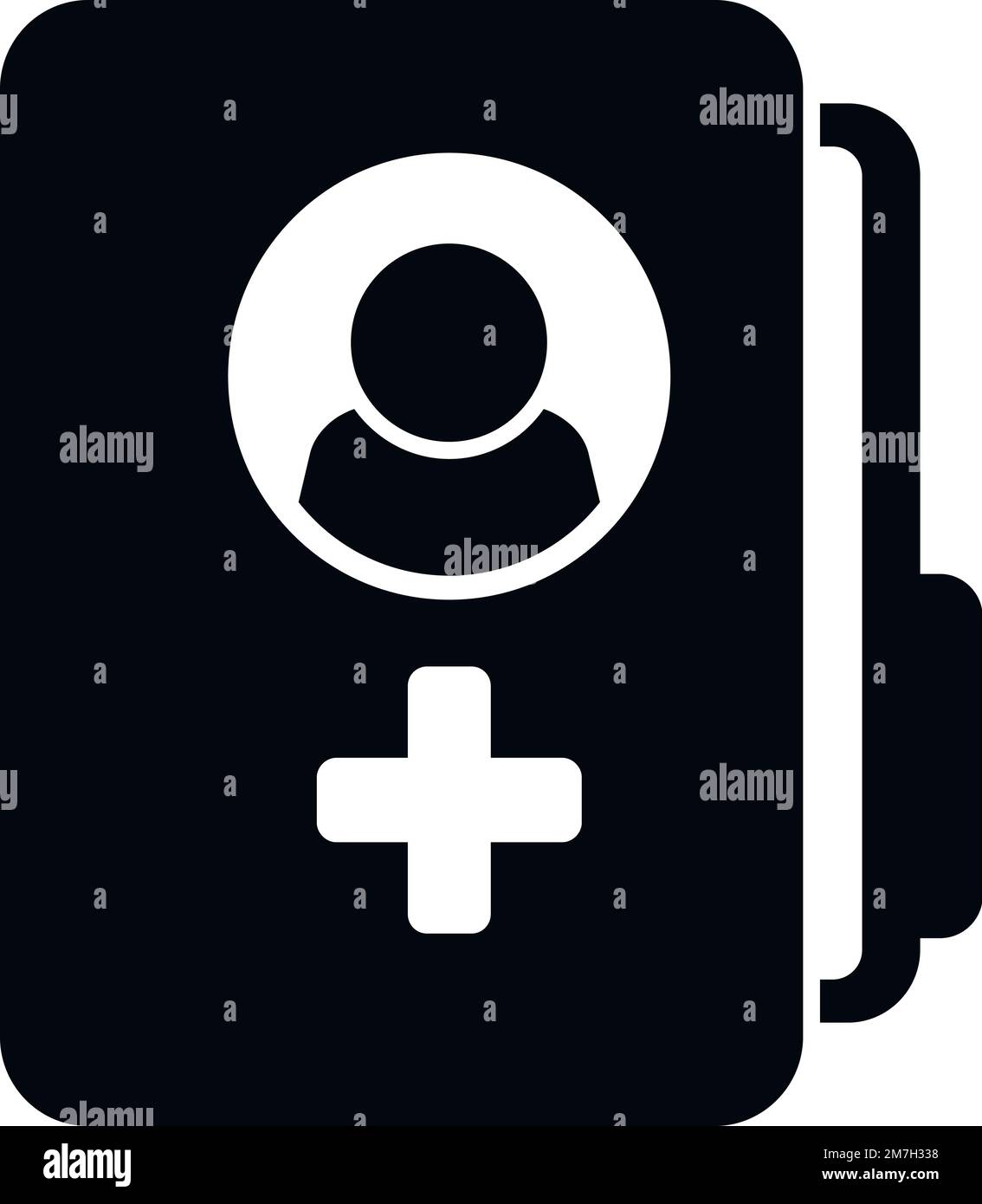Patient medical folder icon simple vector. Record chart. Digital online ...