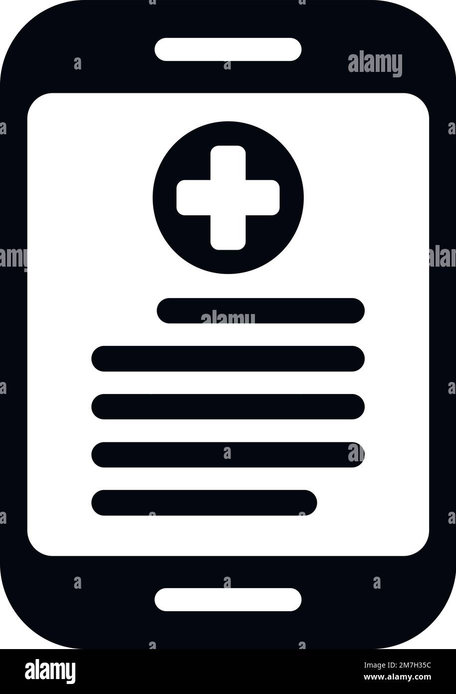 Tablet medical card icon simple vector. Doctor patient. Clinic data ...