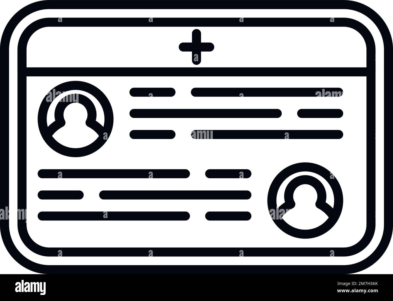 Electronic patient card icon outline vector. Doctor record. Tablet ...