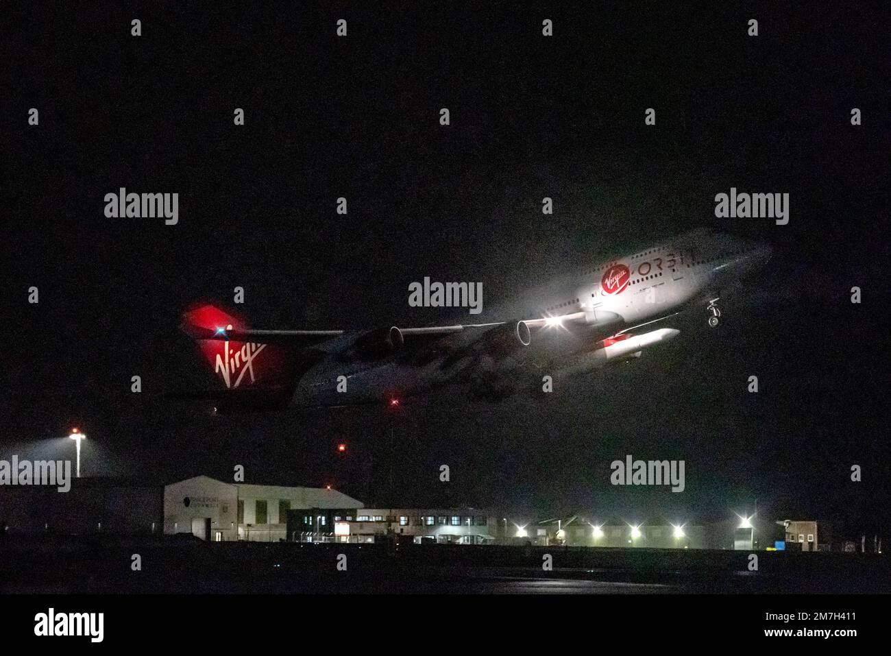 A repurposed Virgin Atlantic Boeing 747 aircraft, named Cosmic Girl ...
