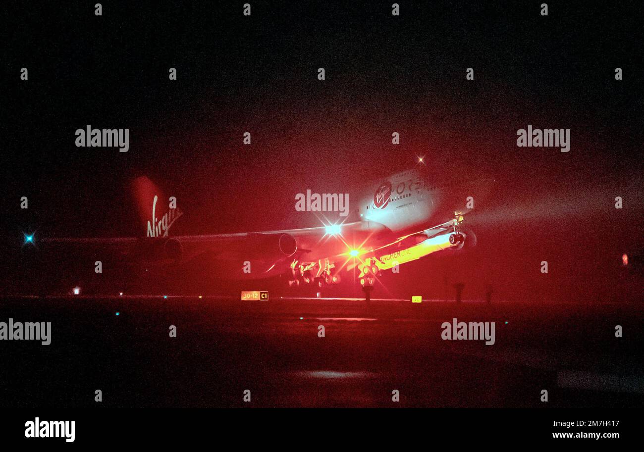 A repurposed Virgin Atlantic Boeing 747 aircraft, named Cosmic Girl ...