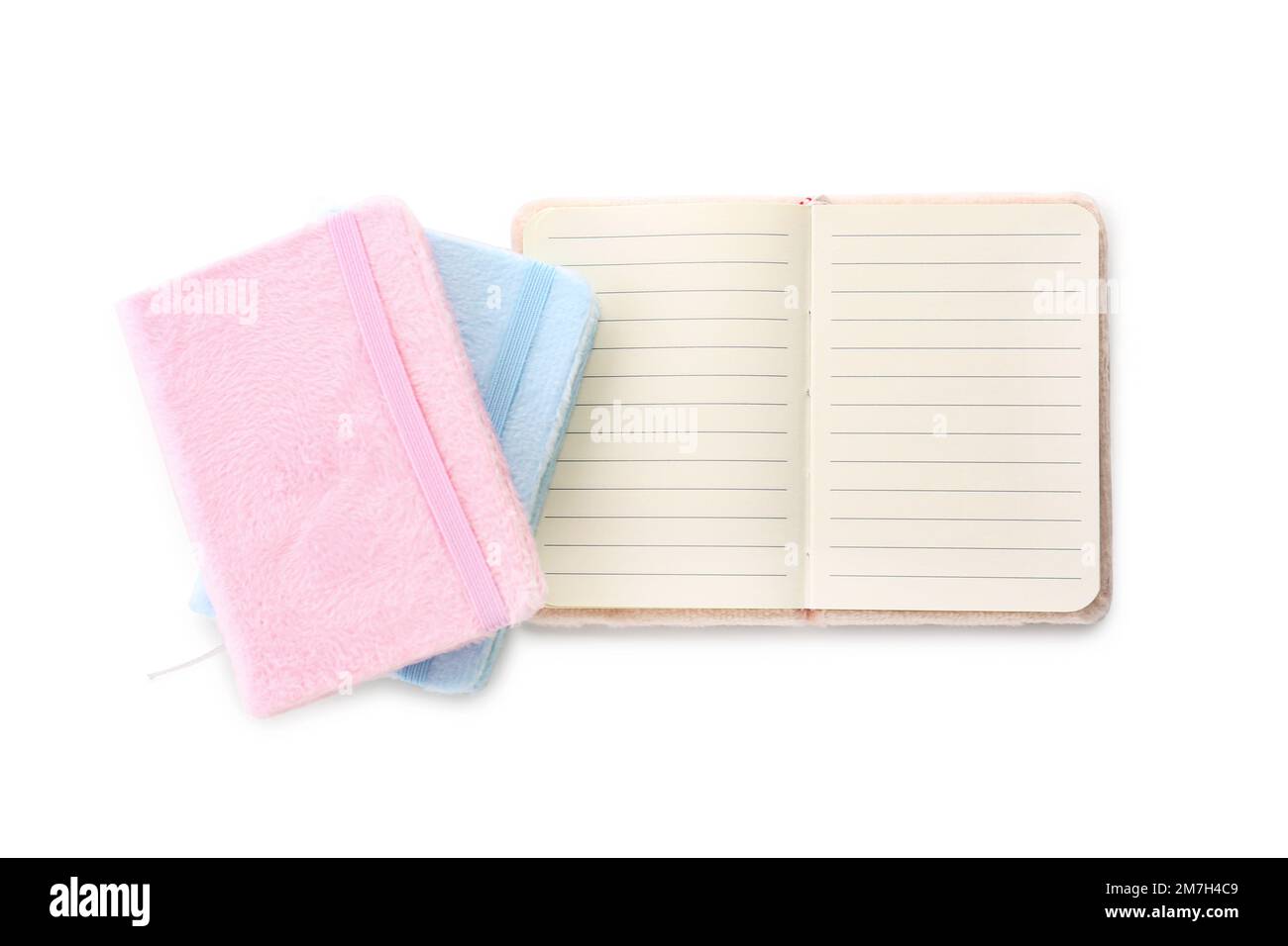 Stylish notebooks isolated on white background Stock Photo - Alamy