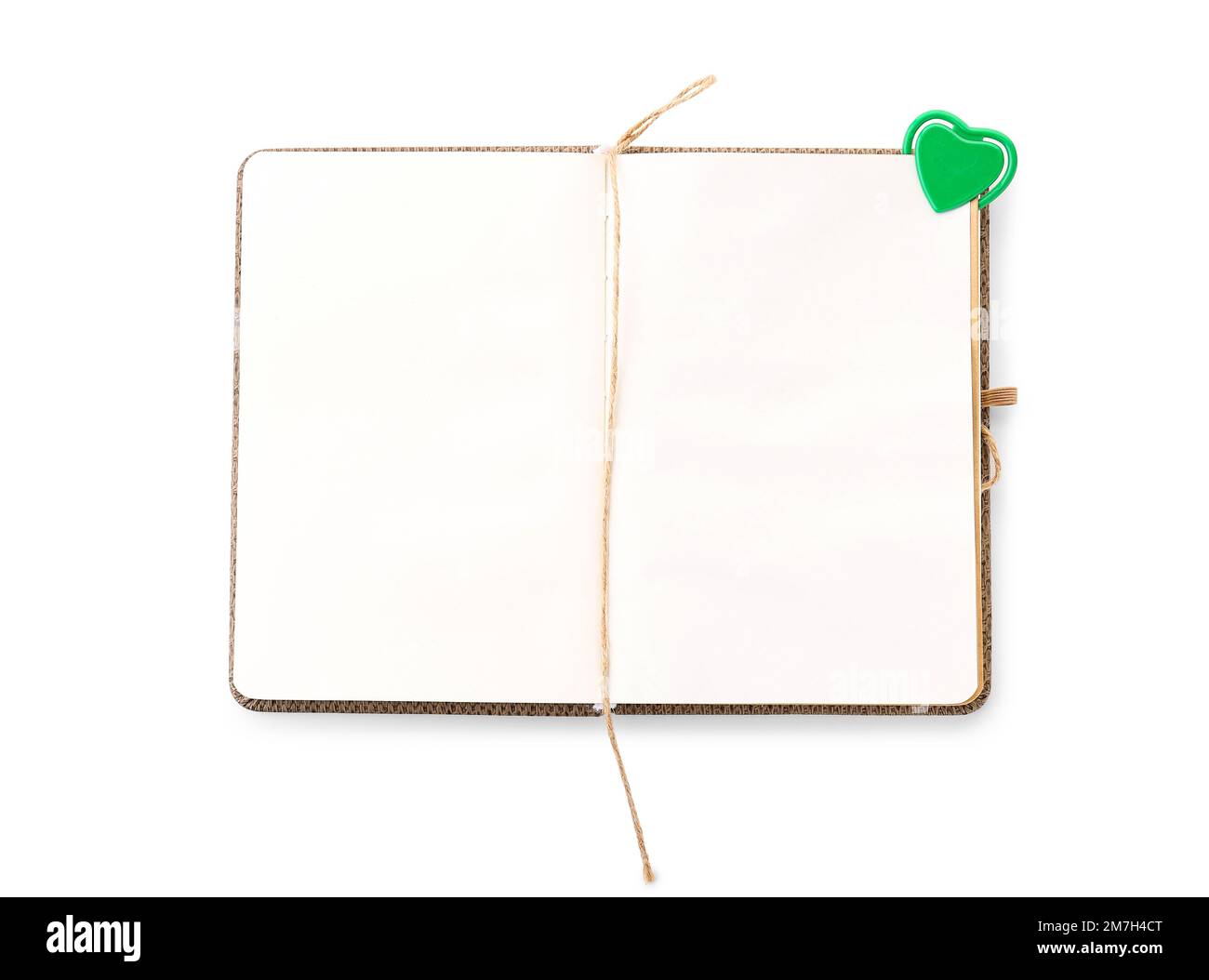 Blank open notebook isolated on white background Stock Photo - Alamy