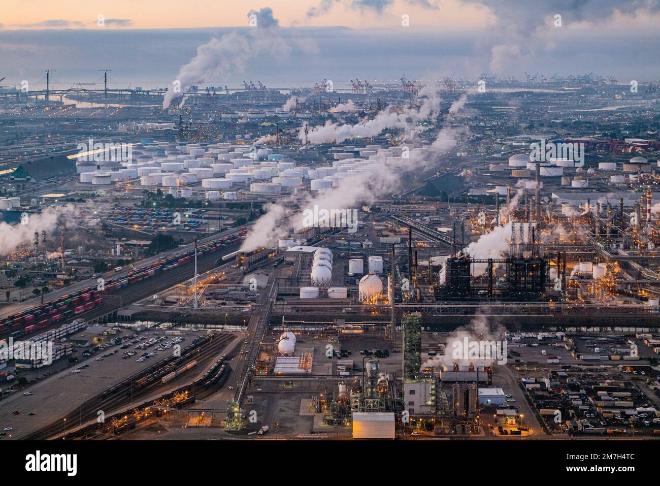 Marathon Refinery - California Aerial Photography Stock Photo - Alamy