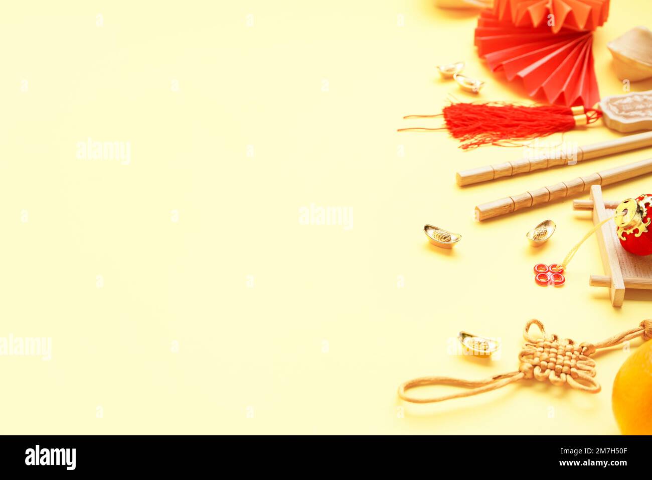 Different Chinese symbols on yellow background, closeup Stock Photo - Alamy