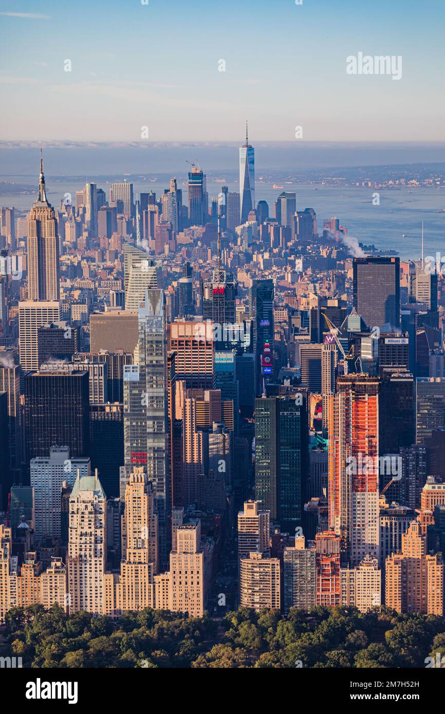 7th Ave Skyline New York City Aerial Photography Stock Photo - Alamy