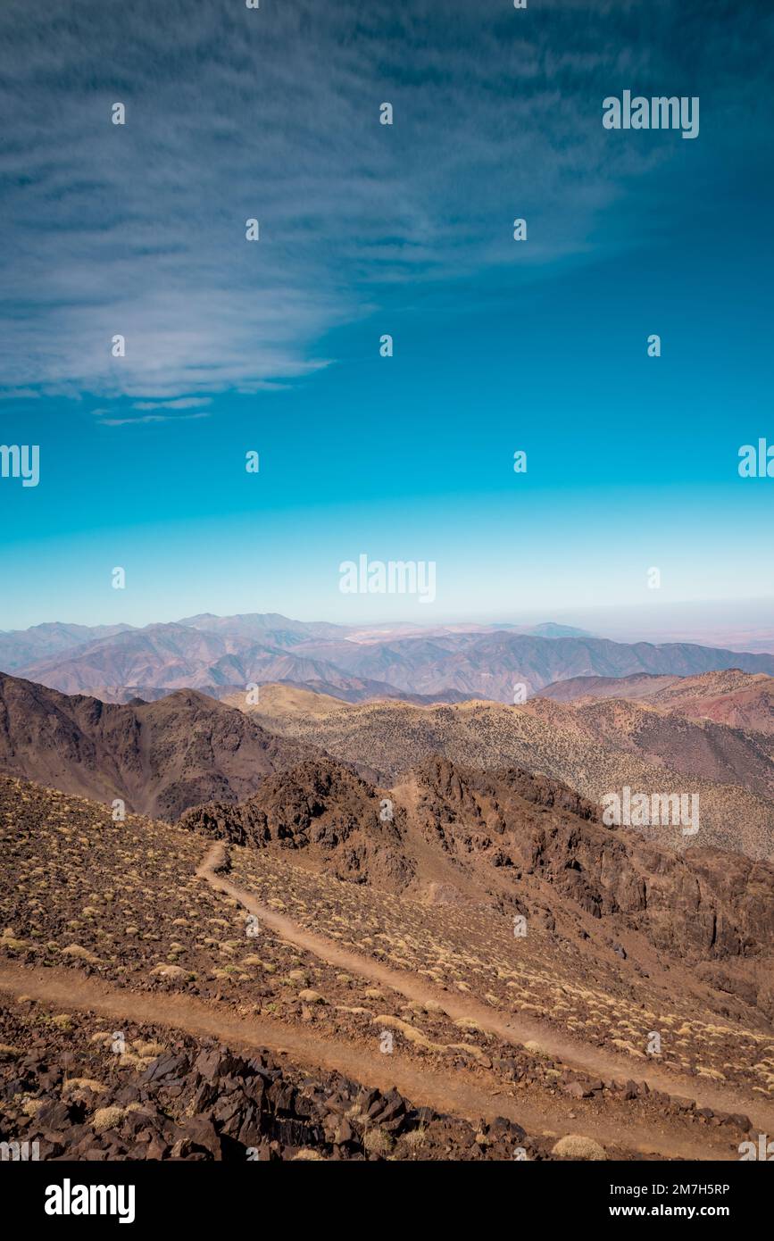 High Atlas mountain range seen above the clouds Stock Photo - Alamy