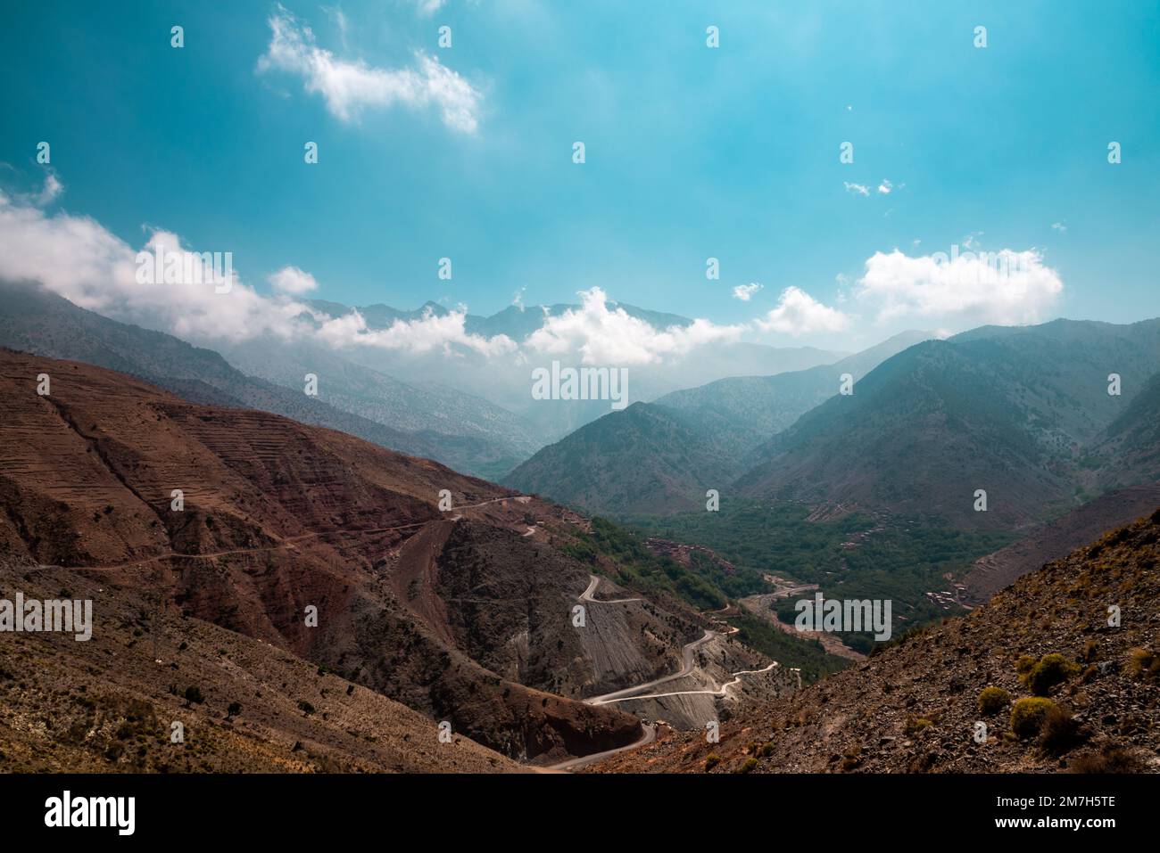 High Atlas mountain range seen above the clouds Stock Photo - Alamy