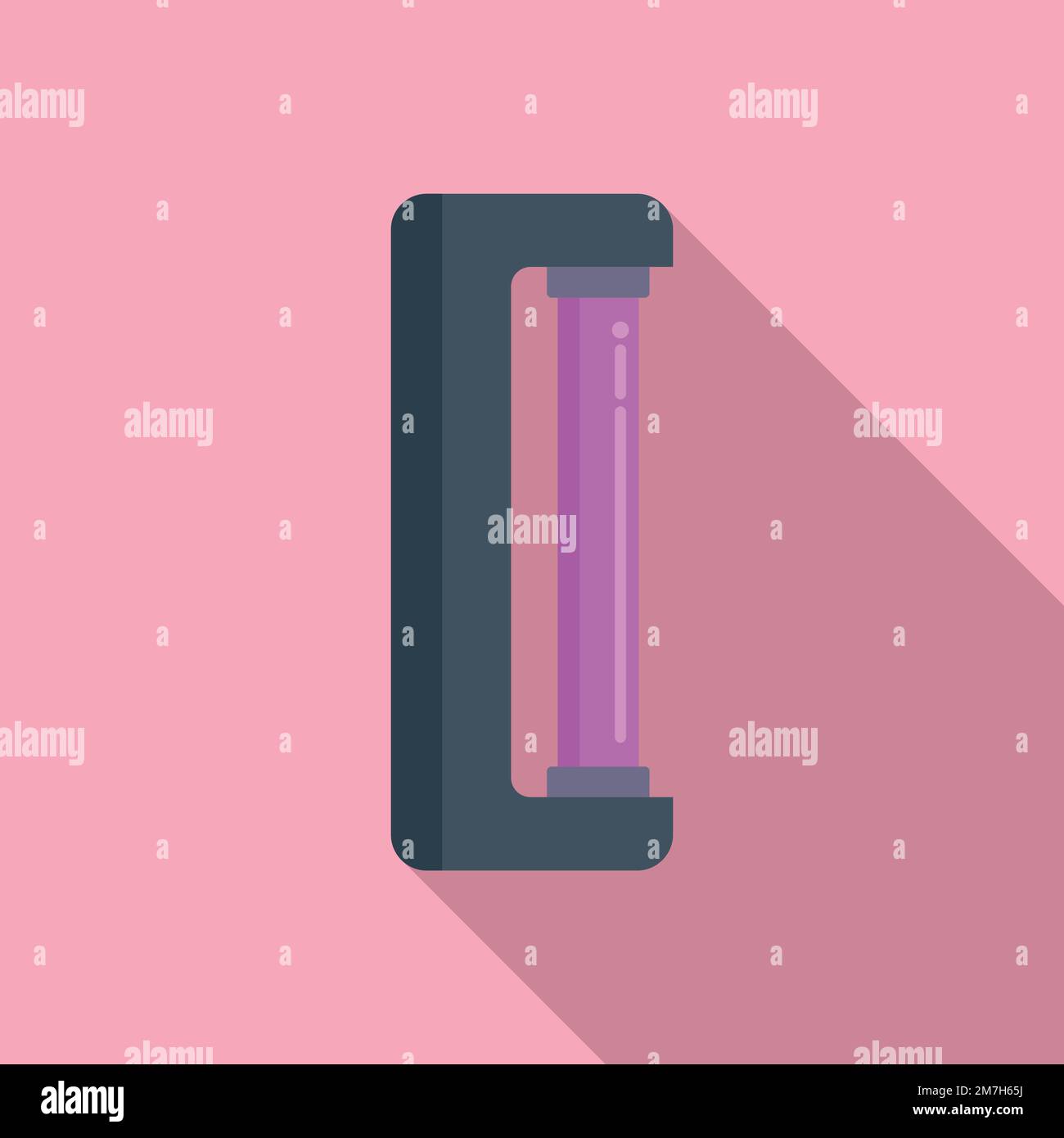 Manicure UV lamp icon flat vector. Ultraviolet disinfection. Air device ...