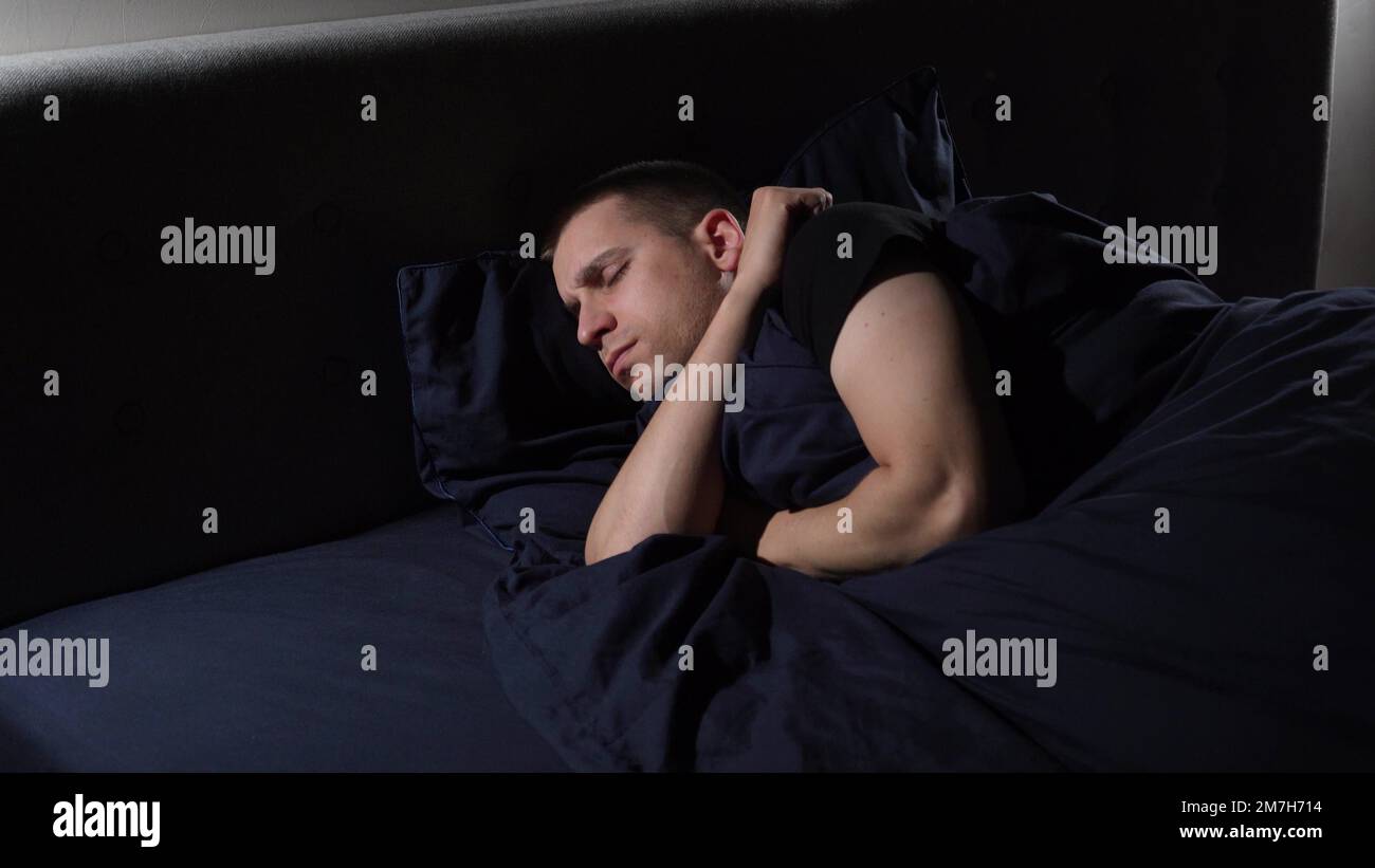 Disturbed sleep. I have nightmares. The young guy tosses and turns in ...