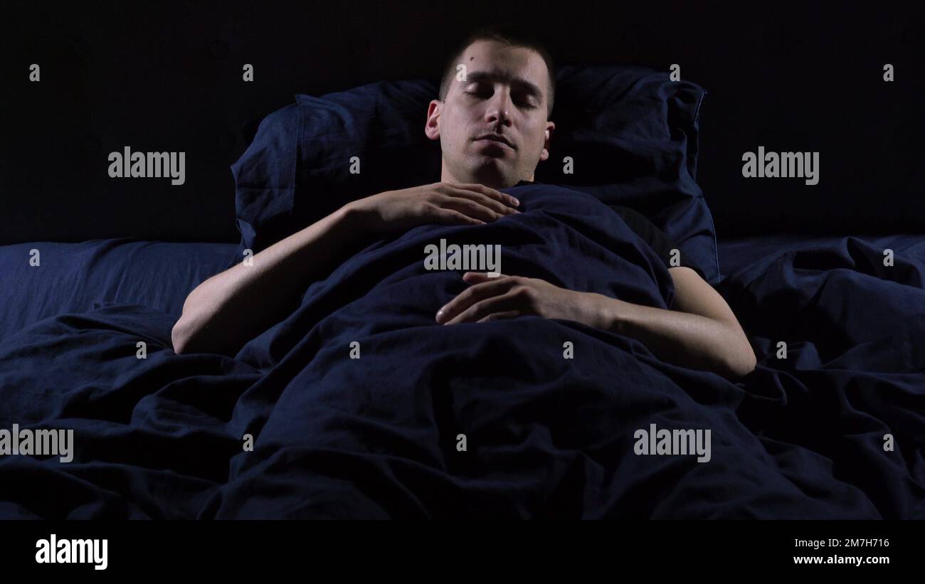 Disturbed sleep. I have nightmares. The young guy tosses and turns in ...