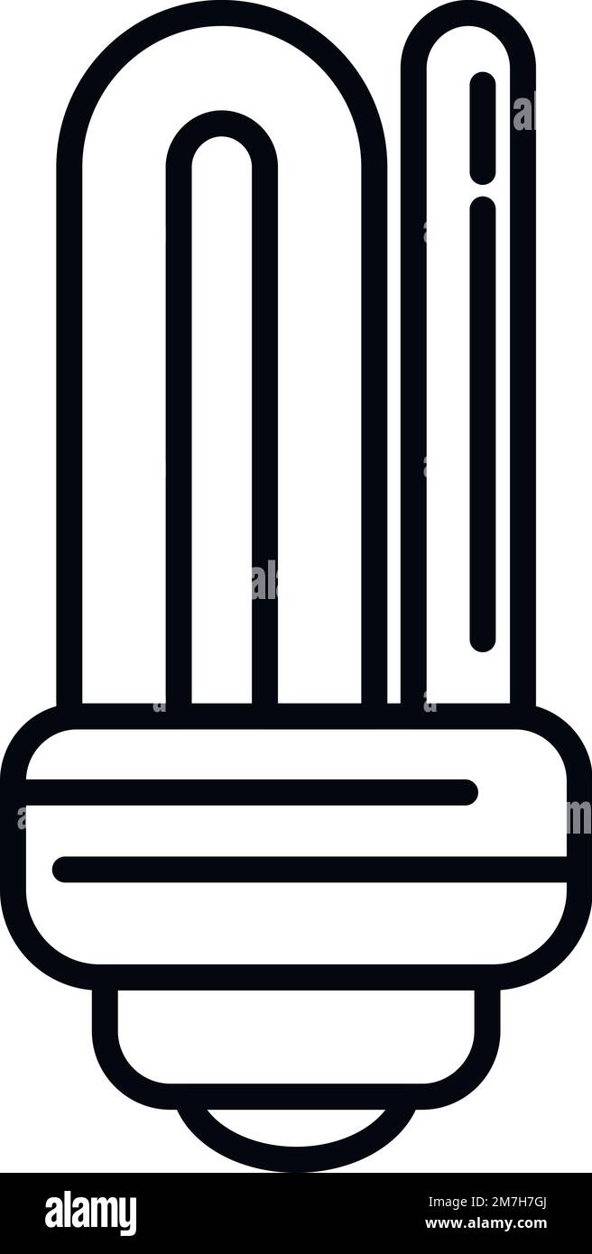 Ultraviolet lamp icon outline vector. Uv light. Clinic bacteria Stock ...