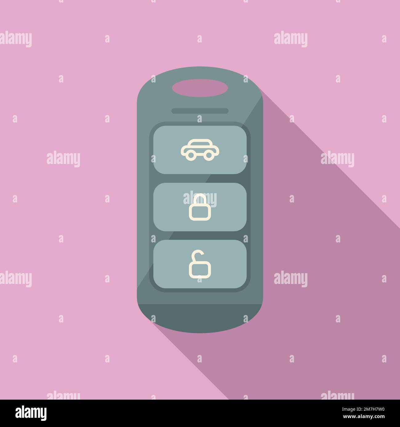 Smart car key icon flat vector. Vehicle button. Lock service Stock ...