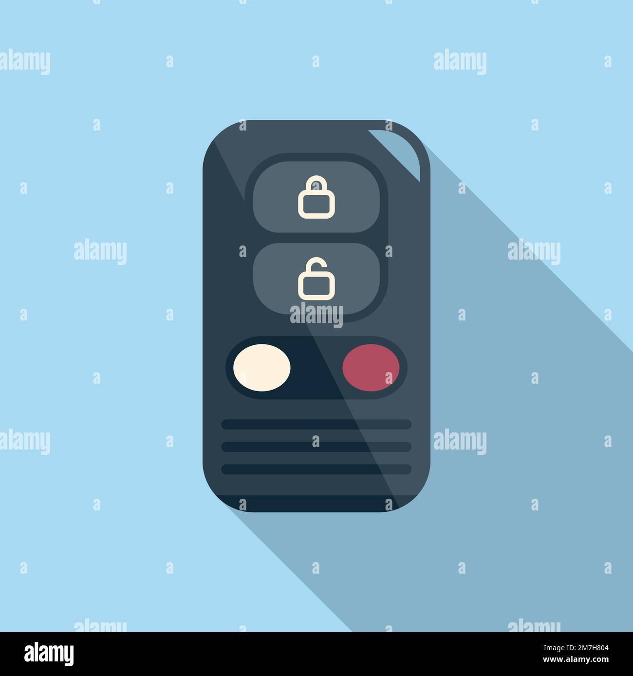 Car key button icon flat vector. Vehicle lock. Business mobile Stock ...