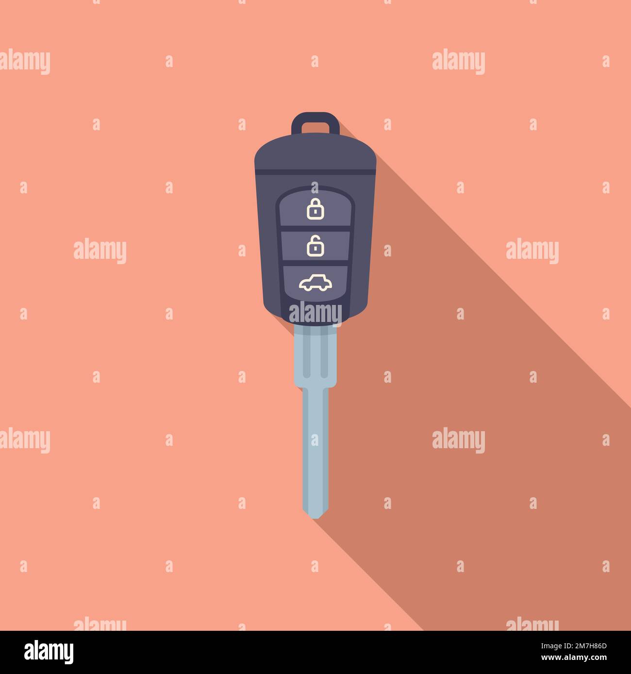 Drive car key icon flat vector. Remote button. Digital system Stock ...