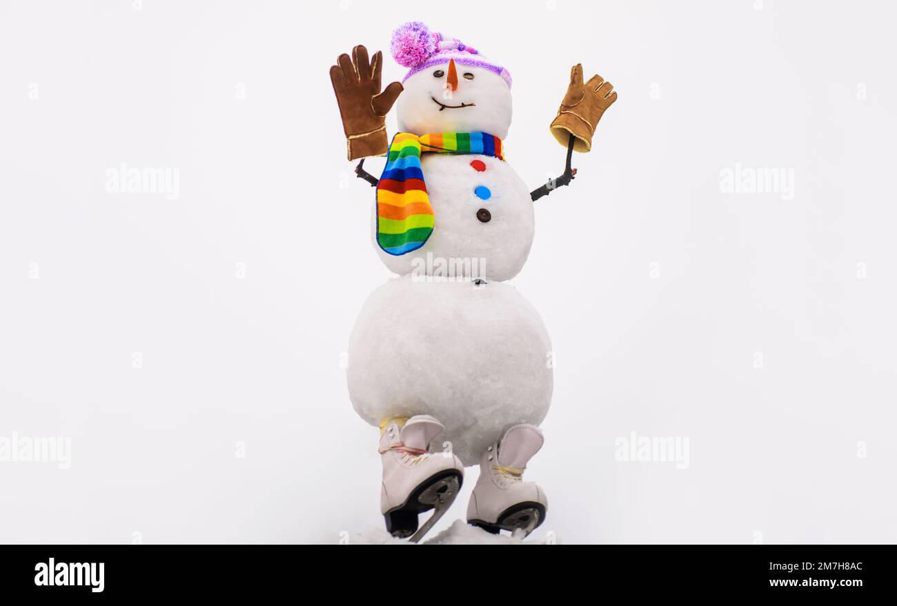 Snowman with hat hi-res stock photography and images - Alamy