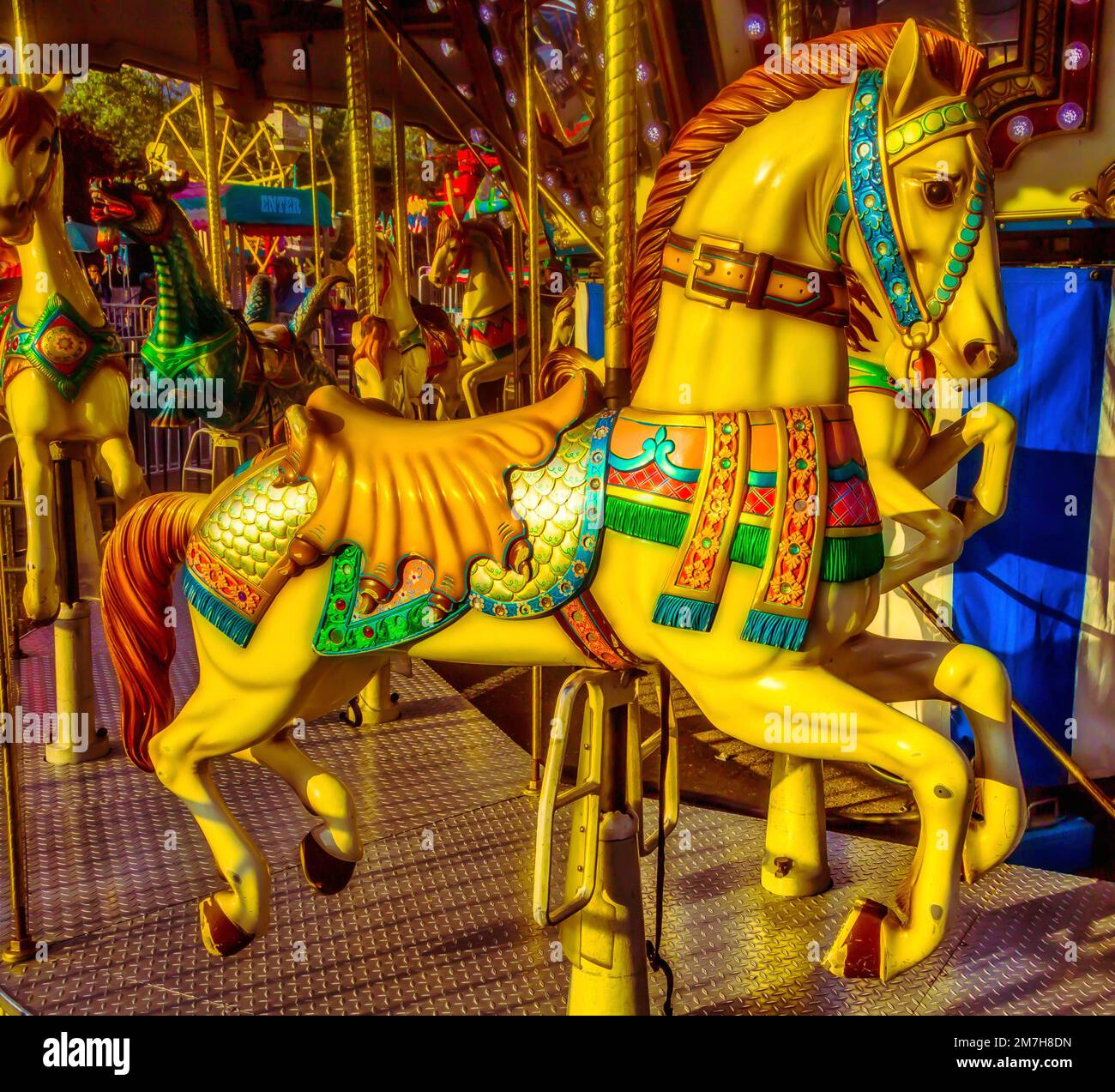 The Magic Of A Carrousel Horse Stock Photo - Alamy