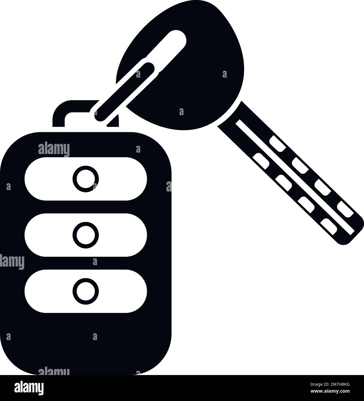 Technology car key icon simple vector. Smart button. Alarm button Stock ...