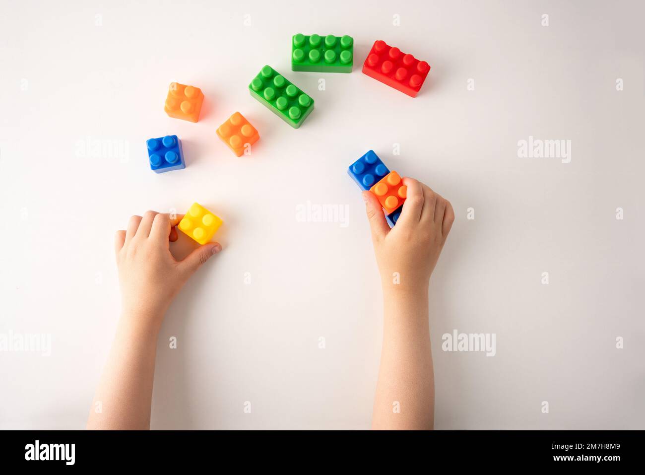 Toy blocks isolated top view hi-res stock photography and images - Alamy