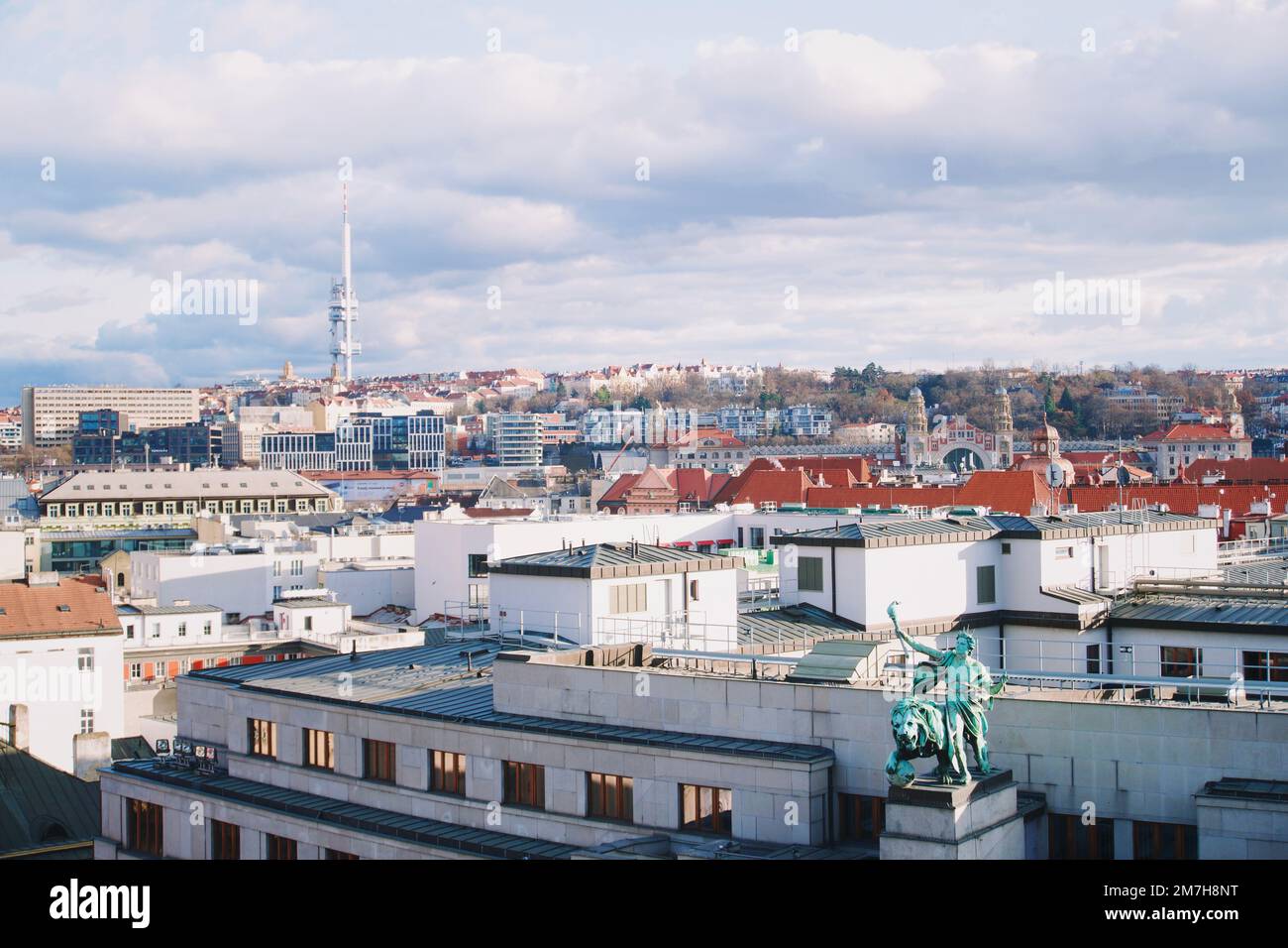 The beautiful cityscape of Prague with traditional architecture in ...