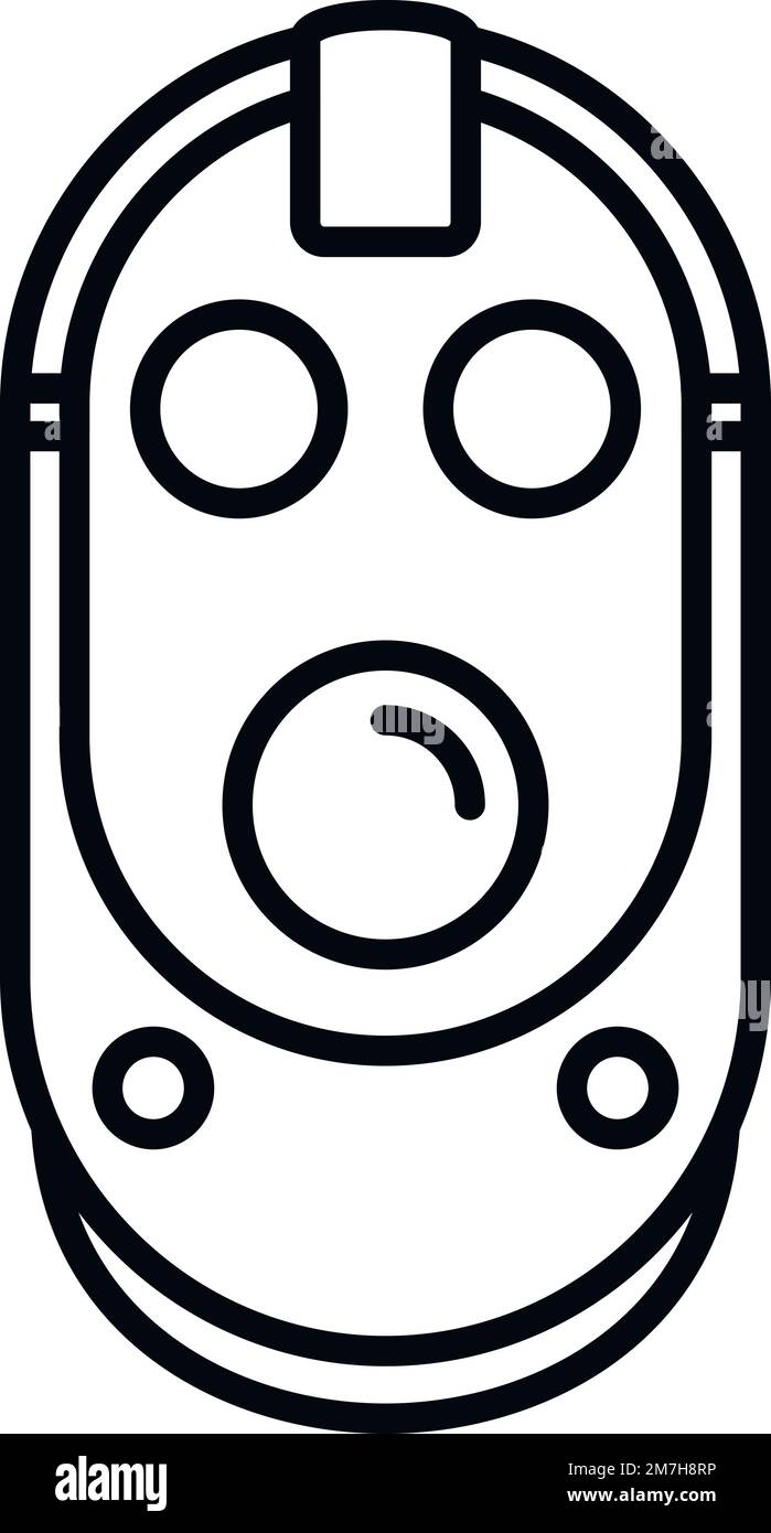 Car remote key icon outline vector. Smart button. Vehicle lock Stock ...