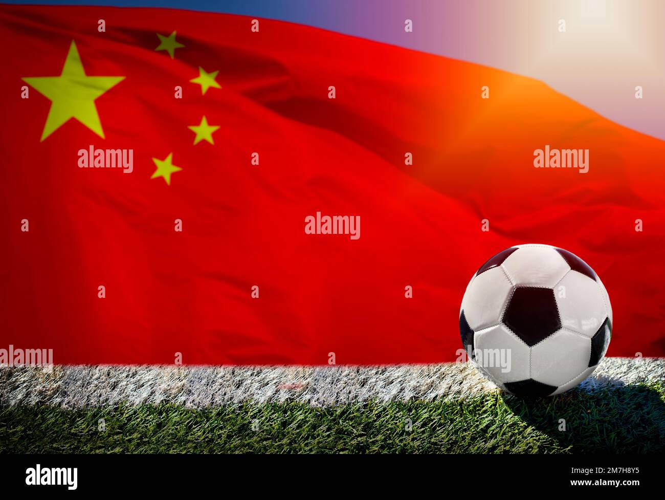 China flag football on hi-res stock photography and images - Alamy