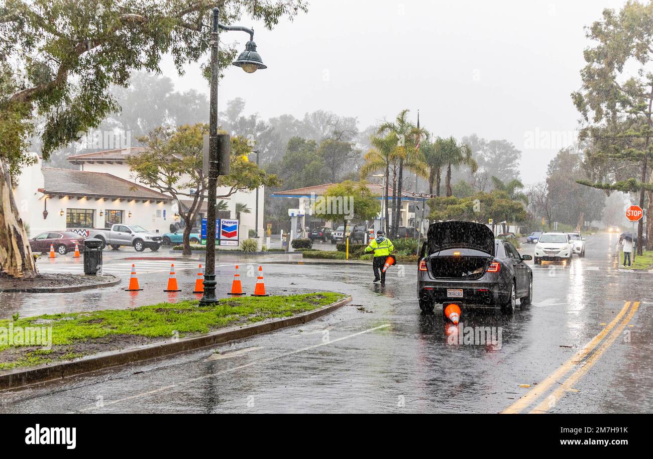 Winter Storm brings flooded roads and creeks in Santa Barbara, CA on ...