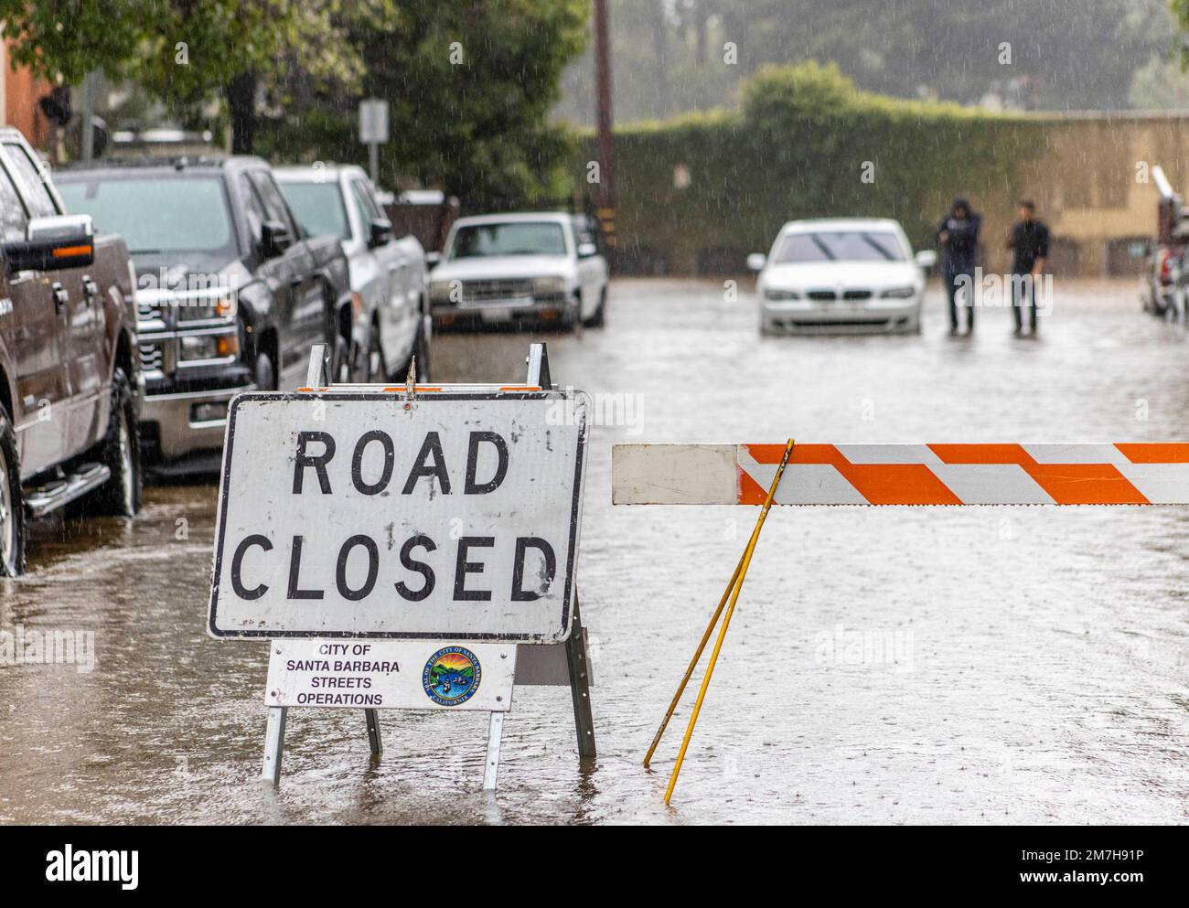 Winter Storm brings flooded roads and creeks in Santa Barbara, CA on ...