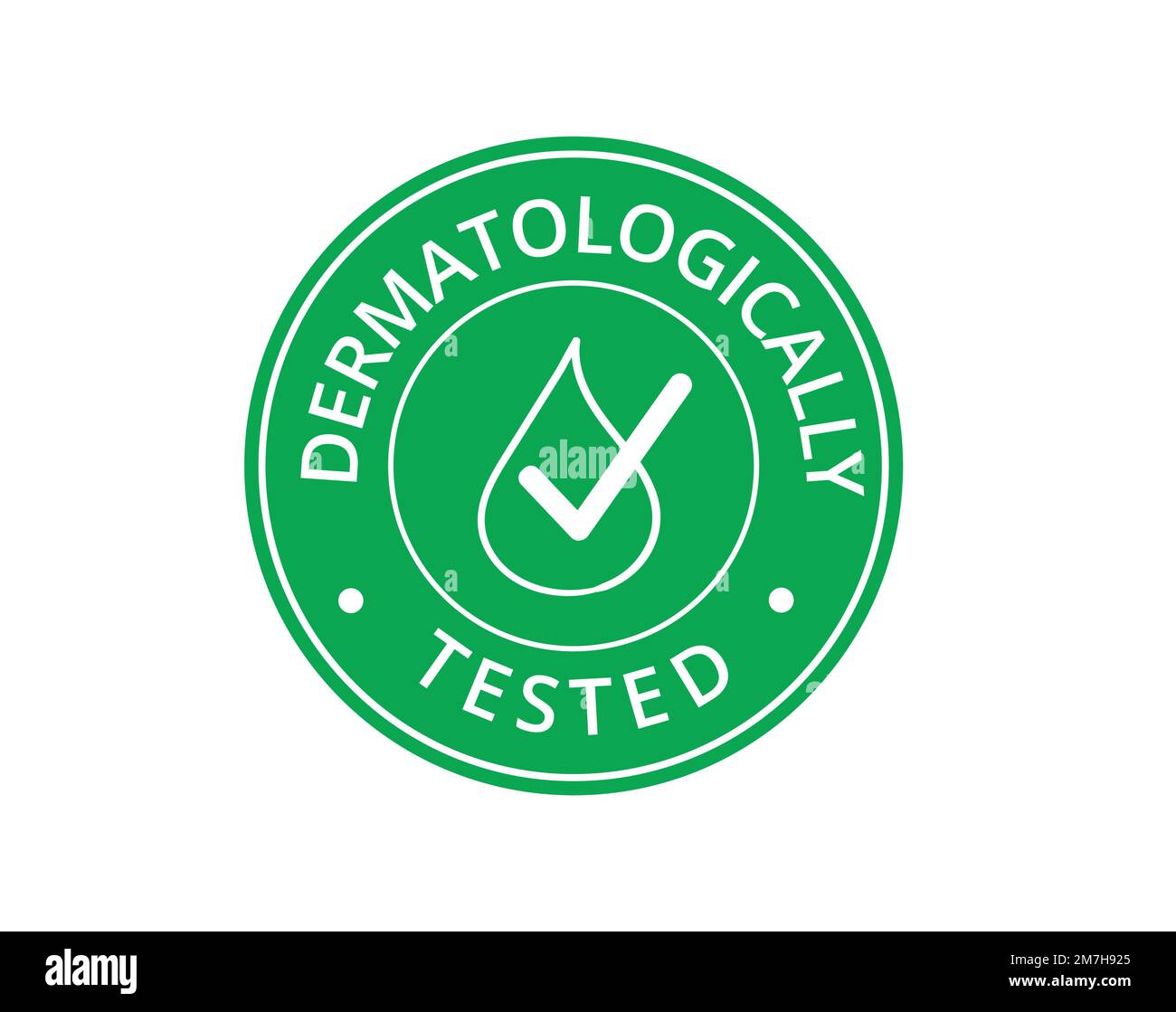 Green Dermatologically Tested symbol. Concept of packaging signs Stock ...