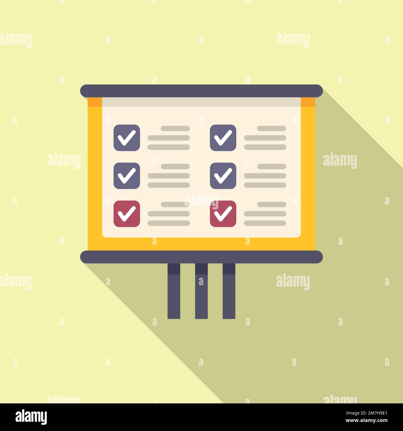 Task board icon flat vector. Event time. List business Stock Vector ...