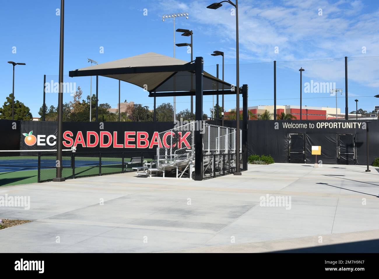 MISSION VIEJO, CALIFORNIA - 8 JAN 2023: Tennis Center on the Campus of Saddleback College Stock ...