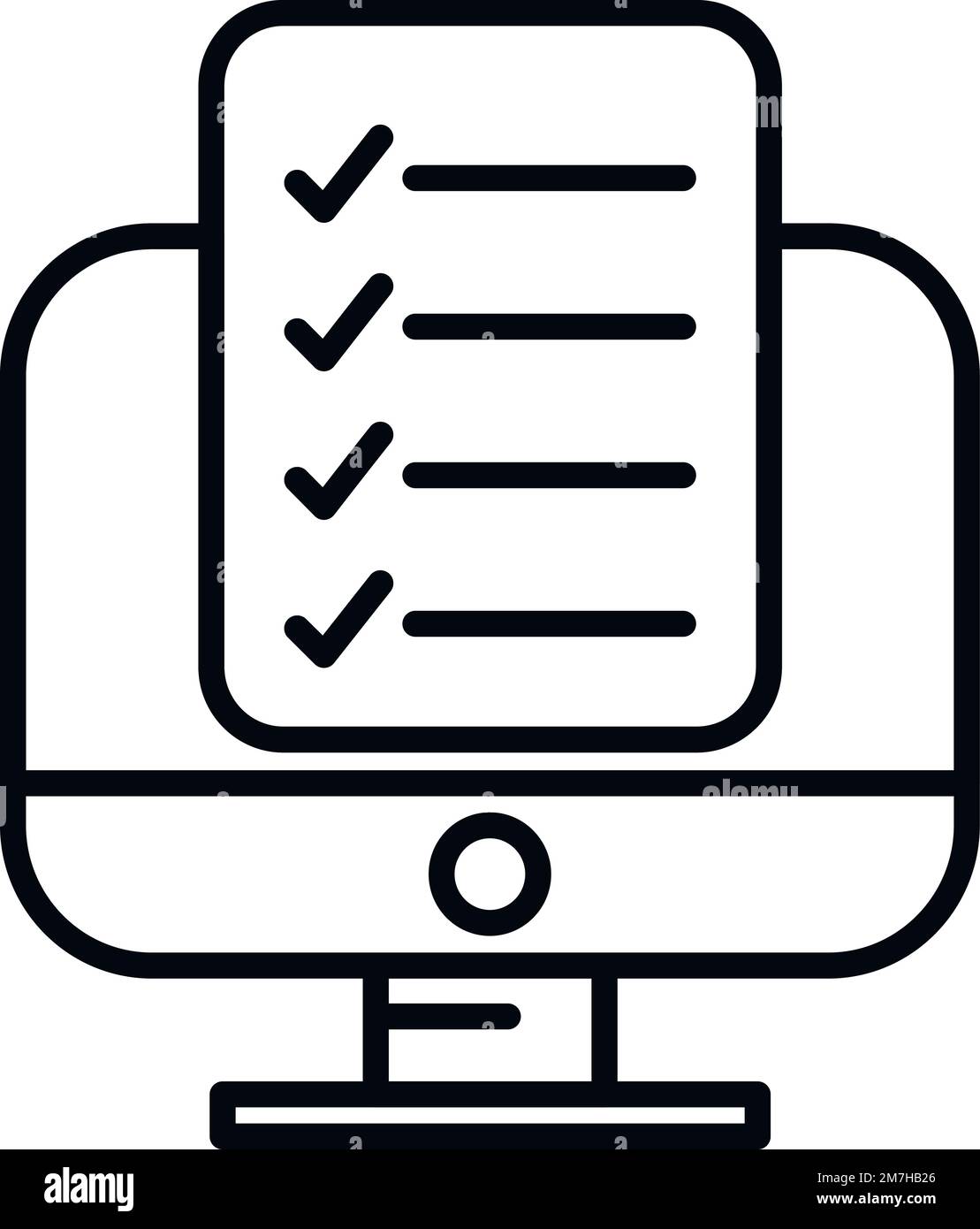 Computer task schedule icon outline vector. Event time. Manager list ...