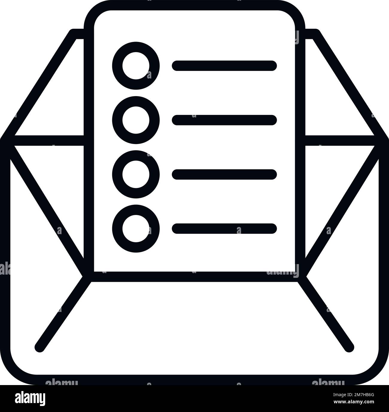 Mail task schedule icon outline vector. Event time. Board list Stock ...