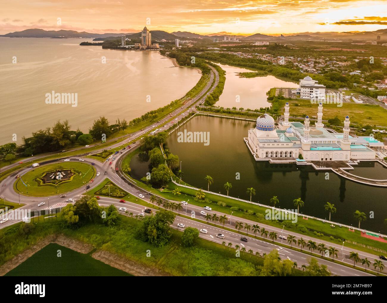 Kota Kinabalu's Likas express way Stock Photo - Alamy