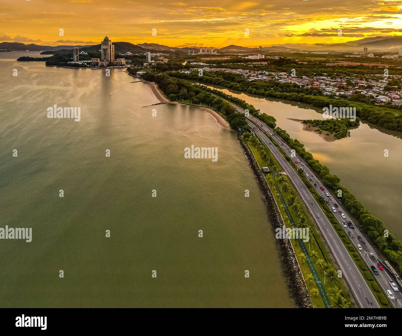 Kota Kinabalu's Likas express way Stock Photo - Alamy